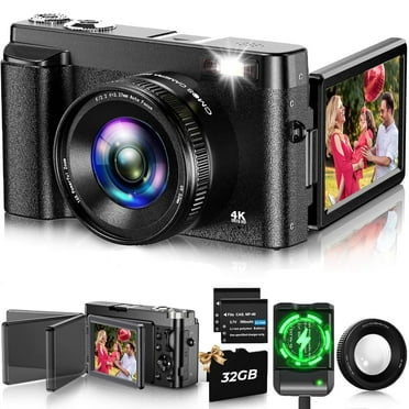Nicamery 4K Digital Camera For Photography Auto Focus 48MP Vlogging Camera With 3 Inch 180 ...
