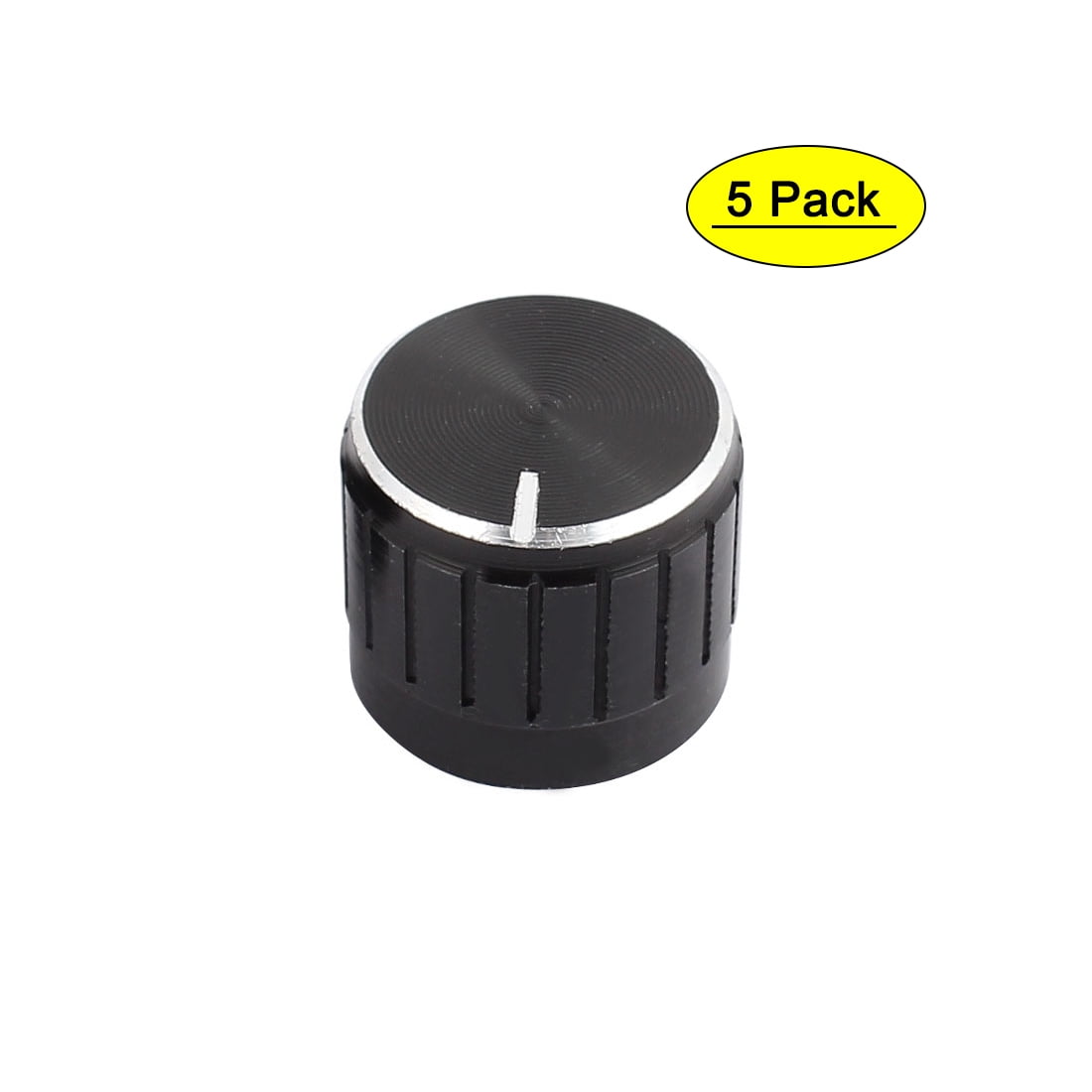 5 Pcs 6mm Diameter Bulb Light Lamp Dimmer Control Rotary Knob Cap Black ...