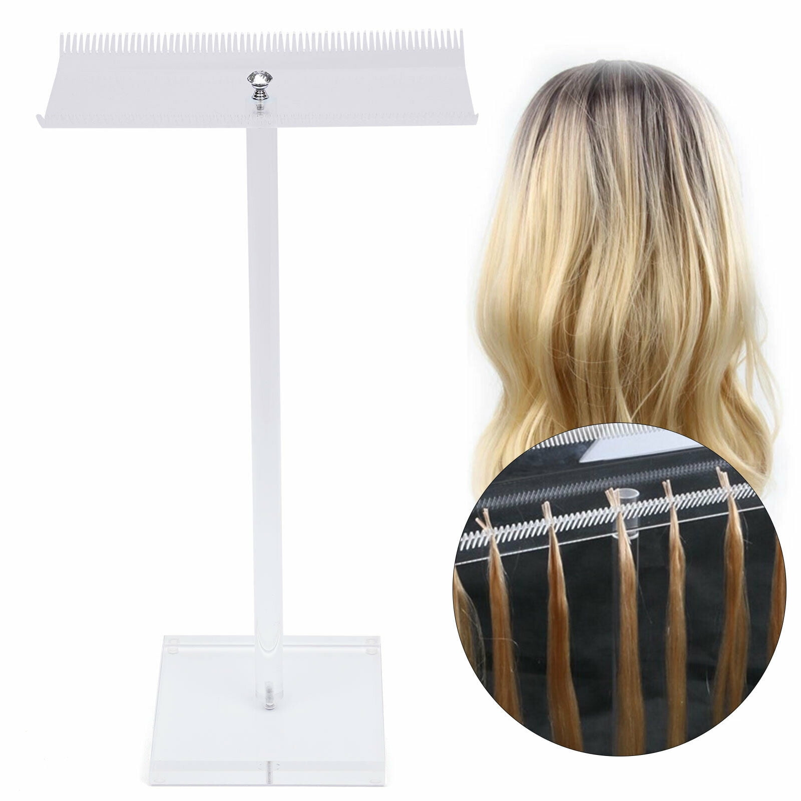 Acrylic Hair Wig Extension Weft Display Holder Beauty Salon Weaving ...