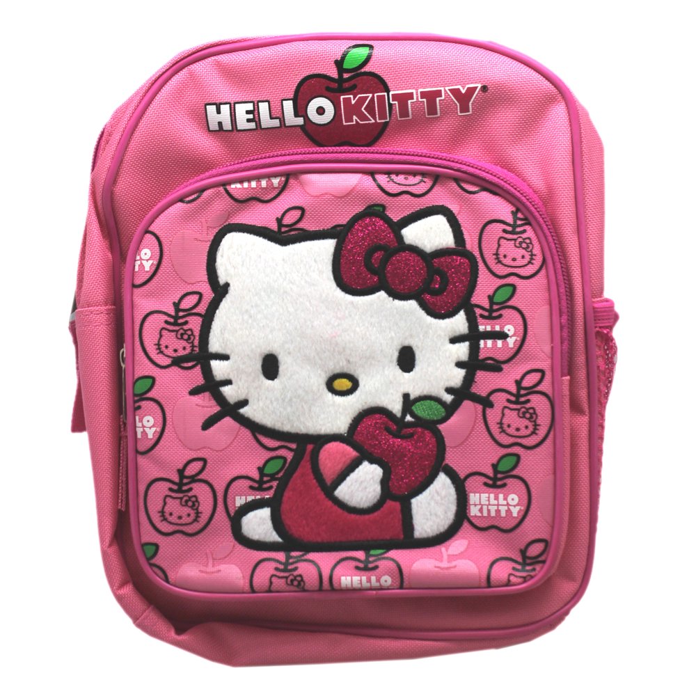 Backpack - Hello Kitty Hot Pink Glittery Apples Light Pink Mini Toddler ...