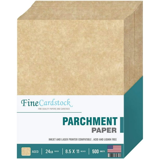 8.5 x 11” Imitation Aged Parchment Paper – for Copy, Writing, Printing ...