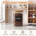 73 Oz Glass Storage Jars with Bamboo Lids - 3 Pack Clear Glass ...
