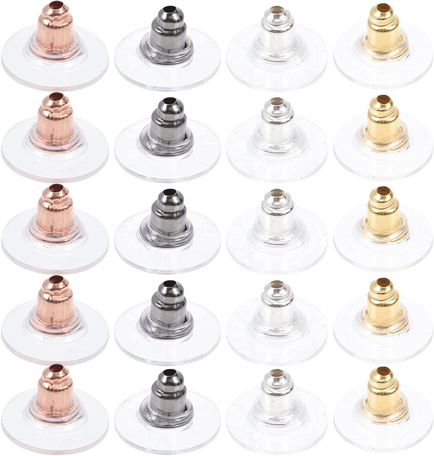 400Pcs Safe Ear Back Stoppers Earring Making Back Stud Rubber Earring ...