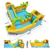 Ktaxon Inflatable Bounce House, 2 Pirate-Boat Giant Water Slide Bounce ...