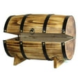 Wooden Barrel Treasure Chest - Walmart.com