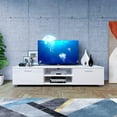 Low Profile TV Stand for TVs Up to 70 Inches, High Gloss TV Cabinet ...