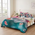 Full Quilt Bedding Set Spring Hummingbird Pink Petals Flowers ...