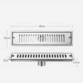 40cm Stainless Steel Linear Shower Drain with Central Outlet for ...
