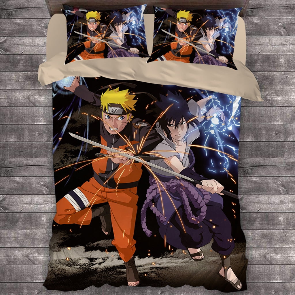 Naruto Akatsuki Itachi Sasuke Comforter Duvet Cover Queen Size Anime ...