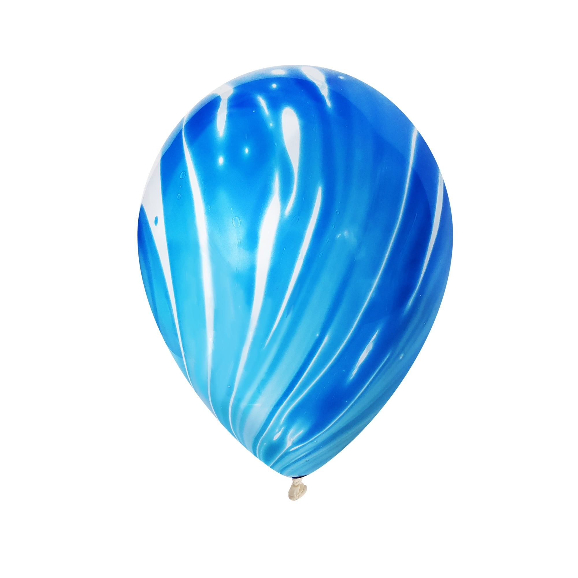 Way to Celebrate! 12" Blue Latex Marble Balloons Birthday Party ...
