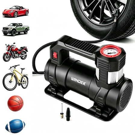 Husky 120 Volt Portable Air Compressor, Electric Tire Inflator Tool ...