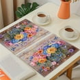 4pcs Spring Place Mats (2D Print)The Colorful Spring Flowers in the ...