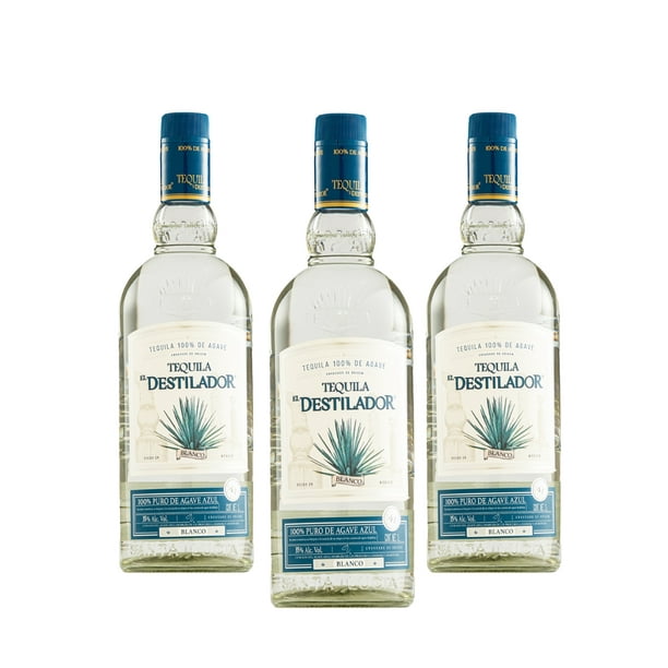 Tres Botellas Tequila El Destilador Blanco 1000 Ml Tequila | Walmart en ...