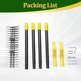 LCOKEIY Thatch Rake 15" Double-Sided Tines with 72" Metal Handle, Heavy ...