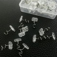 100 Pcs Upholstery Pins – Clear Plastic Head Stainless Steel Twist Pins ...