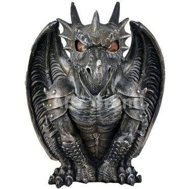 Ebros Gothic Winged Cat Gargoyle Shelf Sitter 4" Wide PC Monitor Topper ...