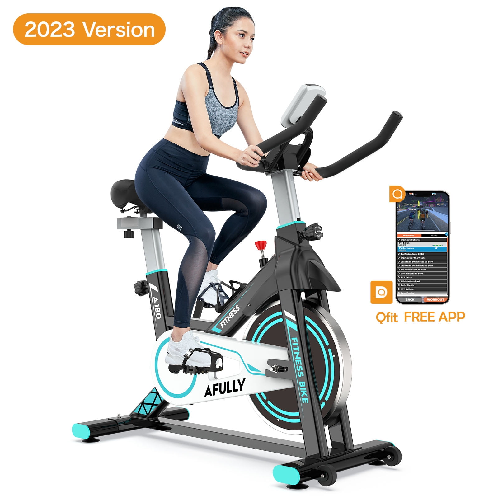 Pooboo Indoor Cycling Exercise Bikes Stationary Fitness Cycle Upright ...