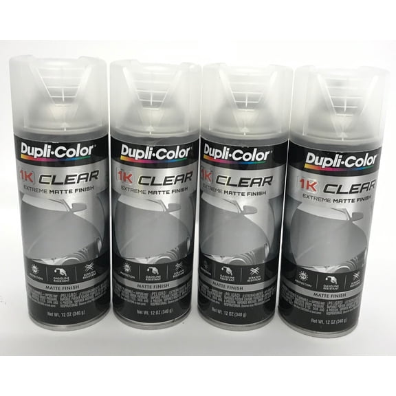 Duplicolor 1KCG-4 PACK Clear Coat High Gloss Finish - 12 oz Aerosol Can ...