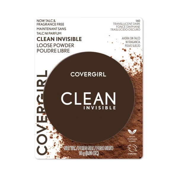 COVERGIRL Clean Invisible Loose Powder, 140 Translucent Dark, 0.63 oz ...