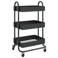 vidaXL Trolley 3-Tier Kitchen Trolley Kitchen Island Storage Utility ...