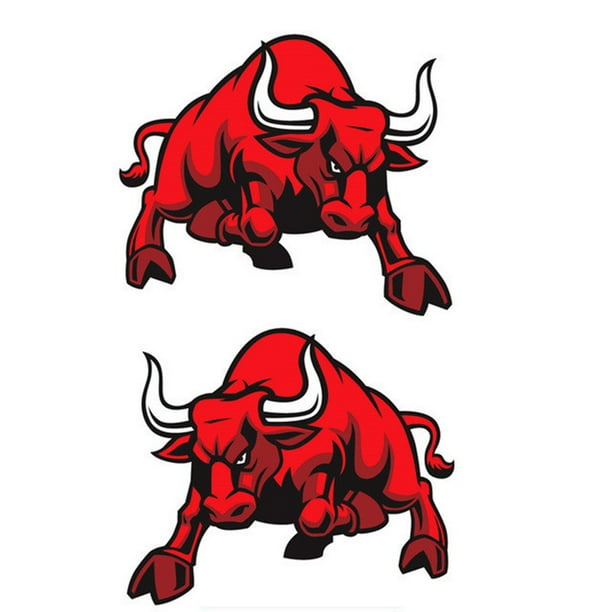 Guardoinrt 2piece Removable Bull Sticker For Cars Universal And ...