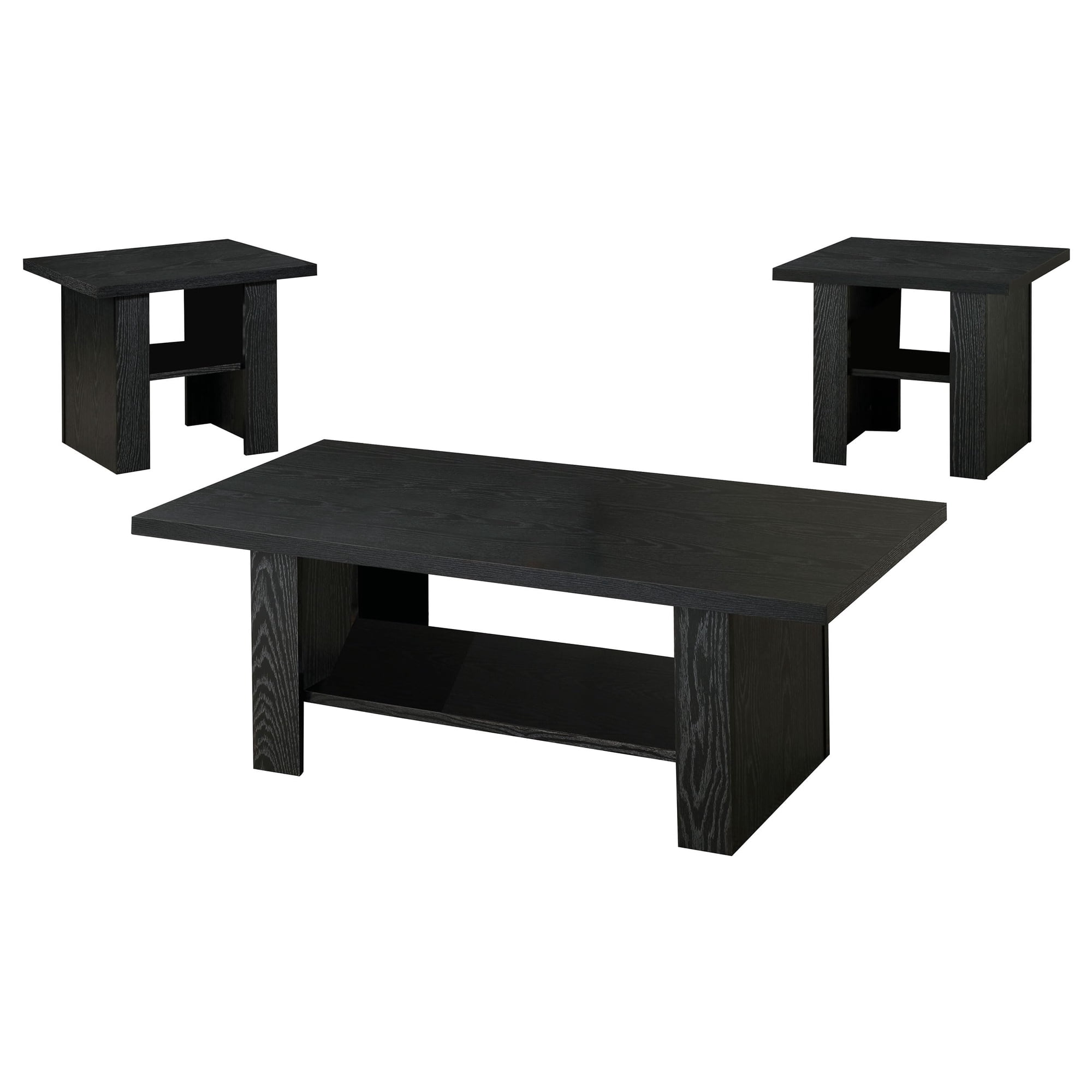 Click here for Bowery Hill 3 Piece Coffee Table Set In Black Oak prices