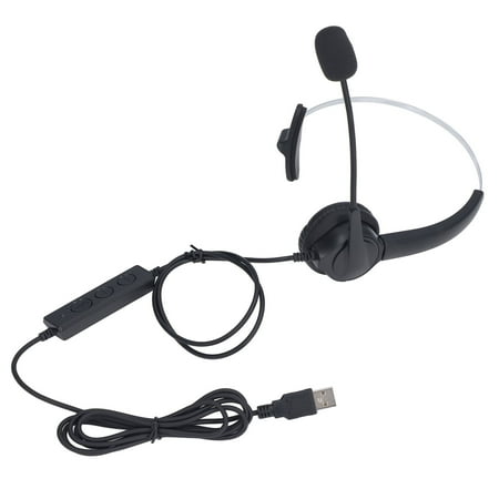 Call Center Headset, Wired Plug And Play Customer Service Headphone For ...