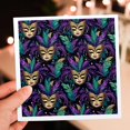 3drose, Pattern of Cryptic Mardi Gras Masks, Colorful Feathers, Beads ...
