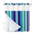 Abstract No Hook Shower Curtain with Snap in Liner, Colorful Mexican ...