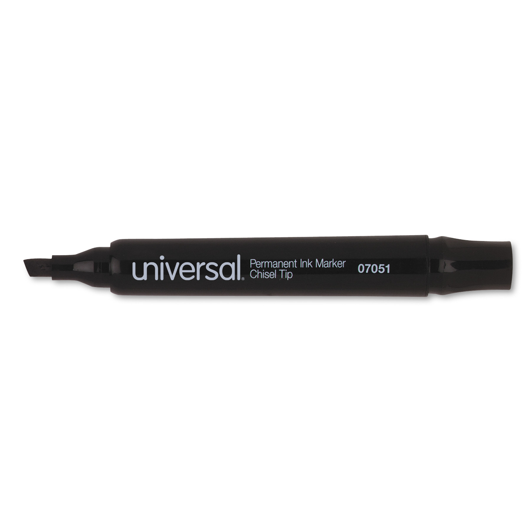 Universal Permanent Markers, Chisel Tip, Black, Dozen - Walmart.com