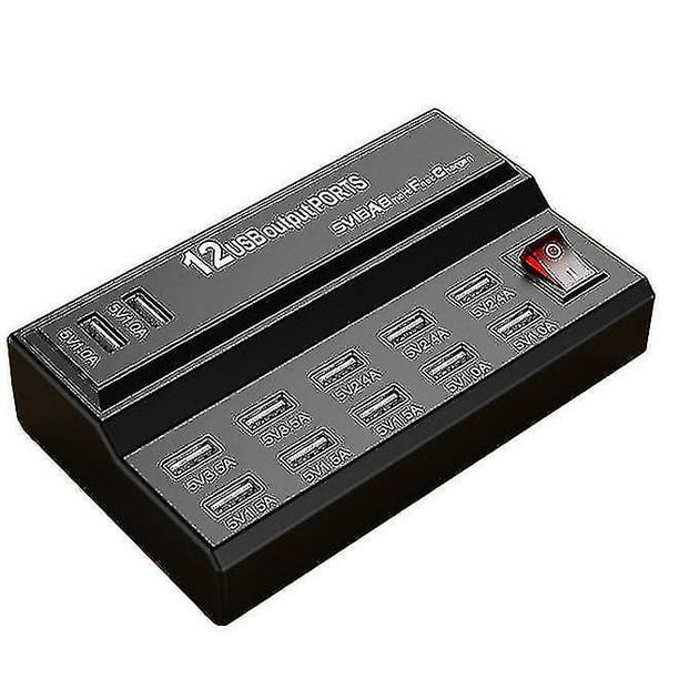 Cargador USB de 12 puertos, cargador rápido inteligente de 5 V y 12 A | Bodega Aurrera en línea