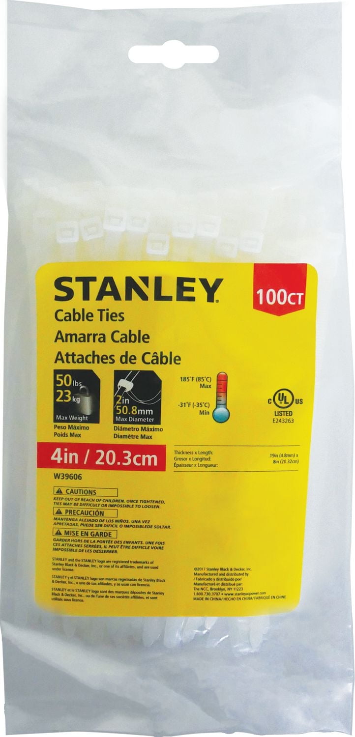 Stanley 200ct 4 In. Cable Ties, Stanley - Walmart.ca