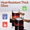 2.5 oz/75ML Espresso Shots Cup with Wood Handle (2 Pack), Clear Glass ...