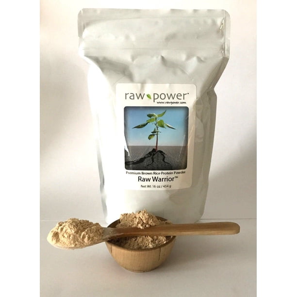 Raw Power Raw Warrior Brown Rice Protein Powder, (16 oz, Premium ...