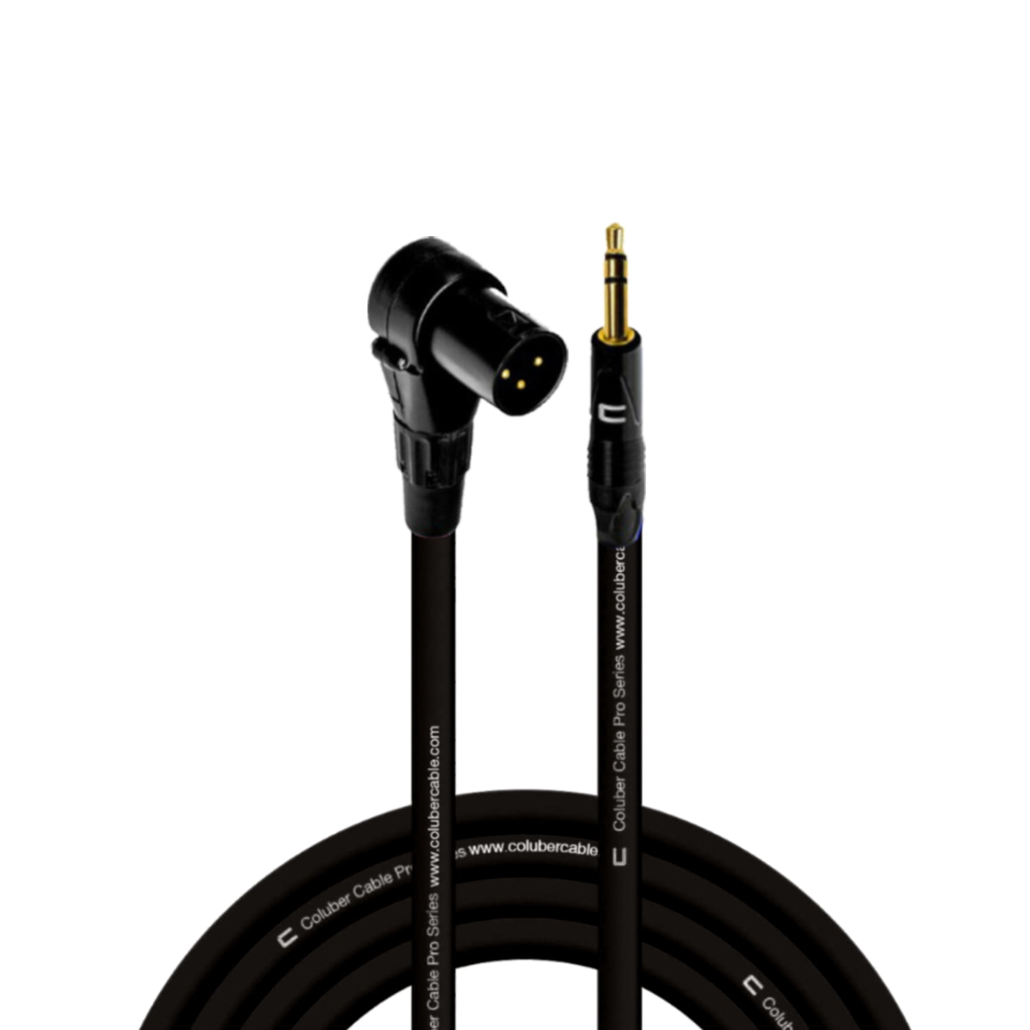 Columber Cable - Right Angle 3-Pin XLR Male to 3.5 TRS Male 3-Pin ...