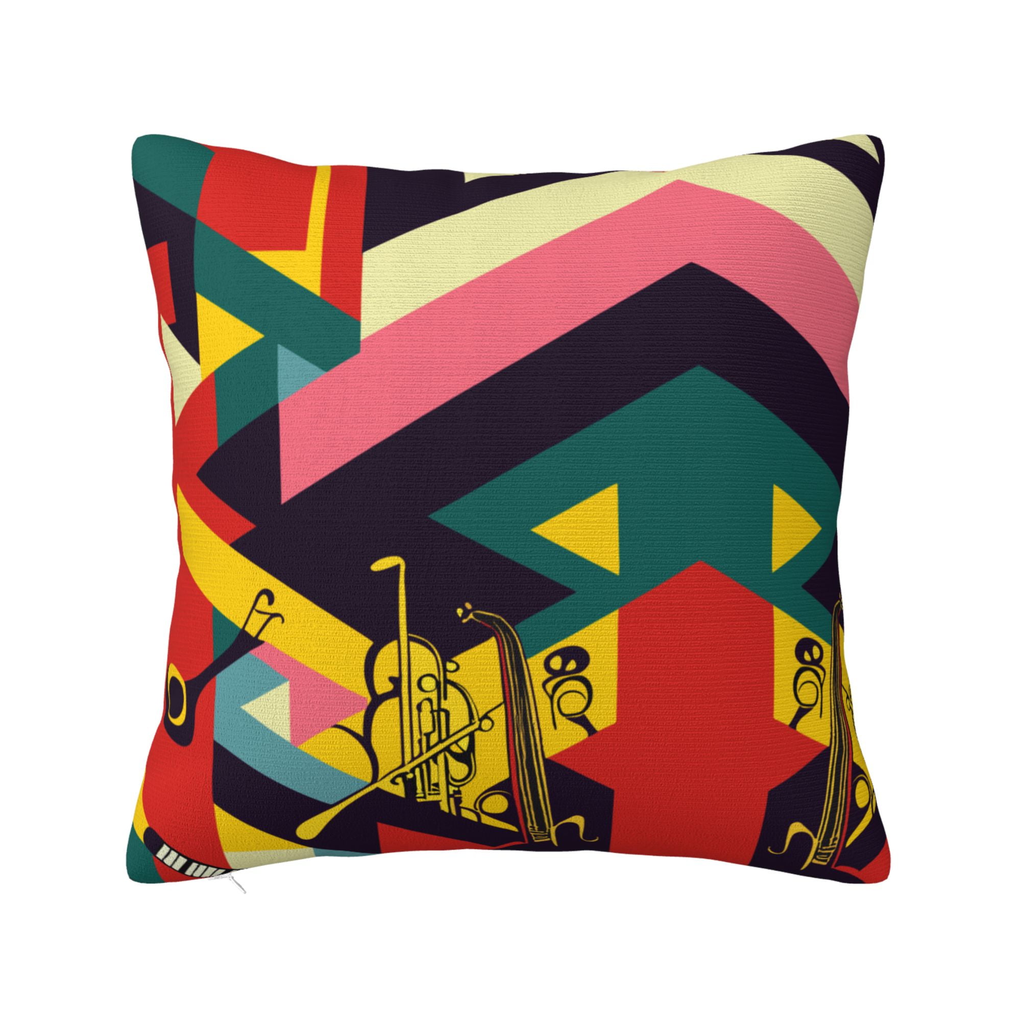 ZICANCN Abstract Jazz Notes Decorative Throw Pillow Covers, Bed Couch ...