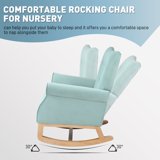 Ouyessir Nursery Rocking Chair, Modern Comfy Upholstered Accent Chair ...