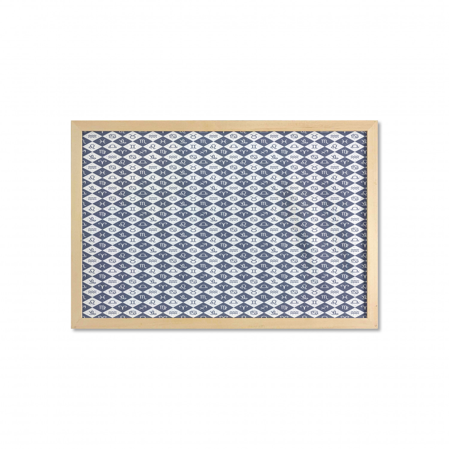 Geometric Rhombus Wall Art with Frame, Horoscope Themed Zodiac Signs ...