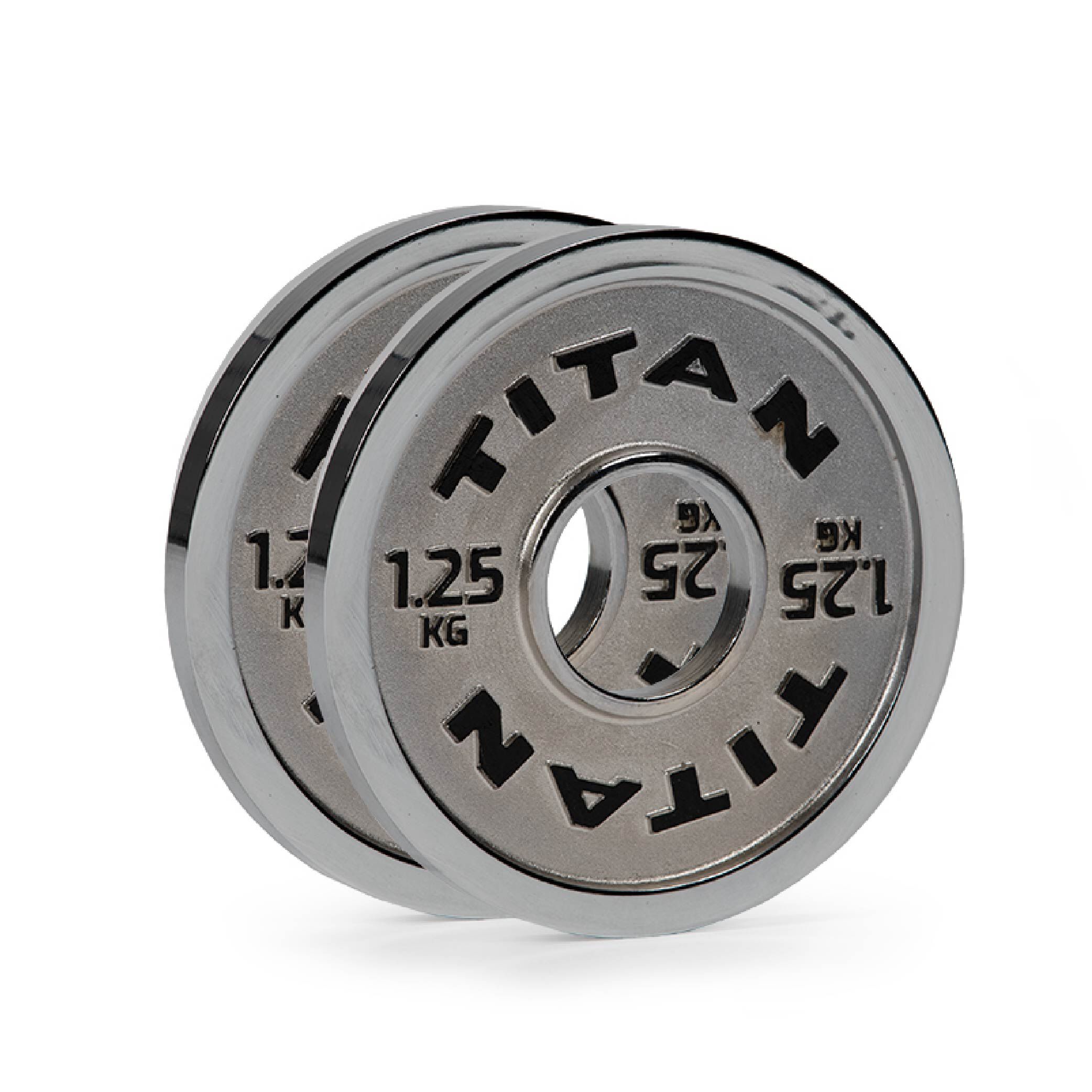 Titan Fitness 1.25 KG Olympic Calibrated Steel Powerlifting Plates ...