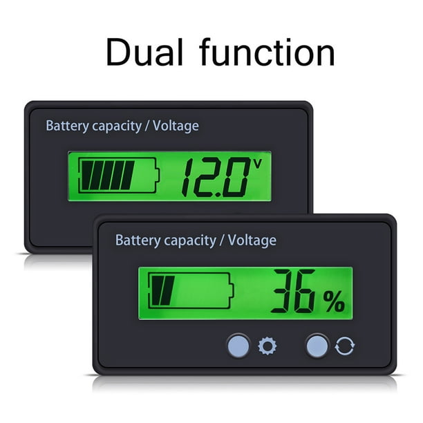 OTVIAP Battery Capacity Tester, LCD Display Backlit Universal Battery ...