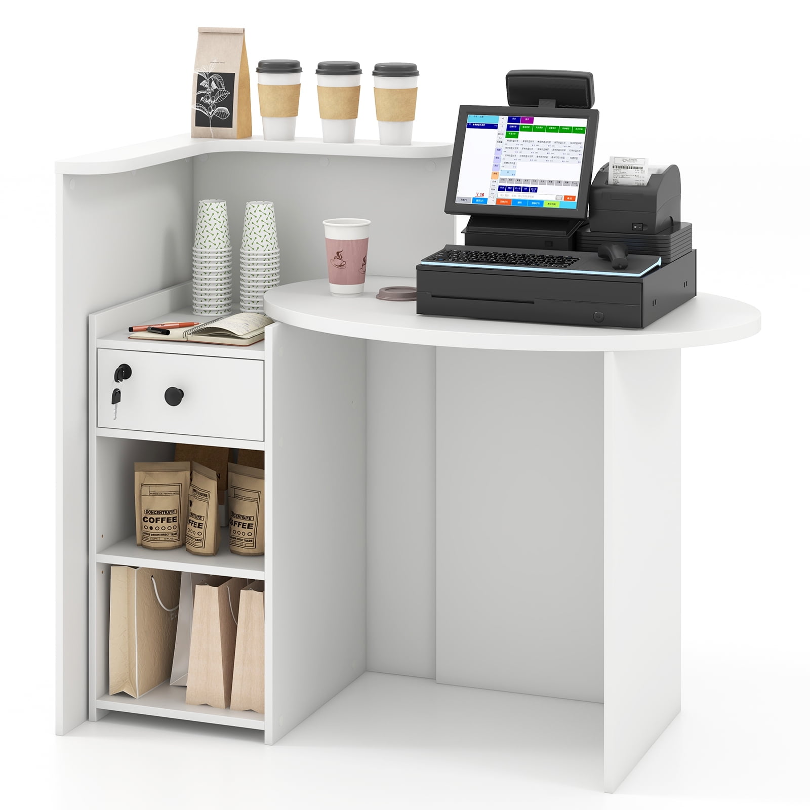 Click here for Giantex Reception Desk  Computer Workstation W/Loc... prices