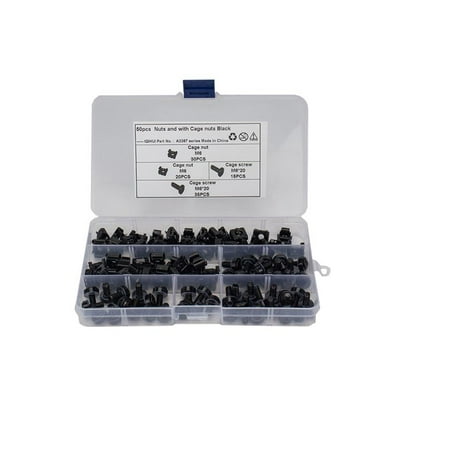 Wweixi 100 Pieces/Set Car Screws Nut Assortment Carbon Steel Portable ...