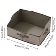 Foldable Storage Bins 6.34 Gal Trapezoid Design | Non-Woven Fabric Gray ...