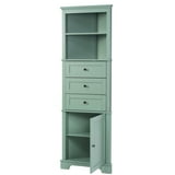 Yesfashion Triangle Tall Corner Cabinet Drawers And Adjustable Shelves ...