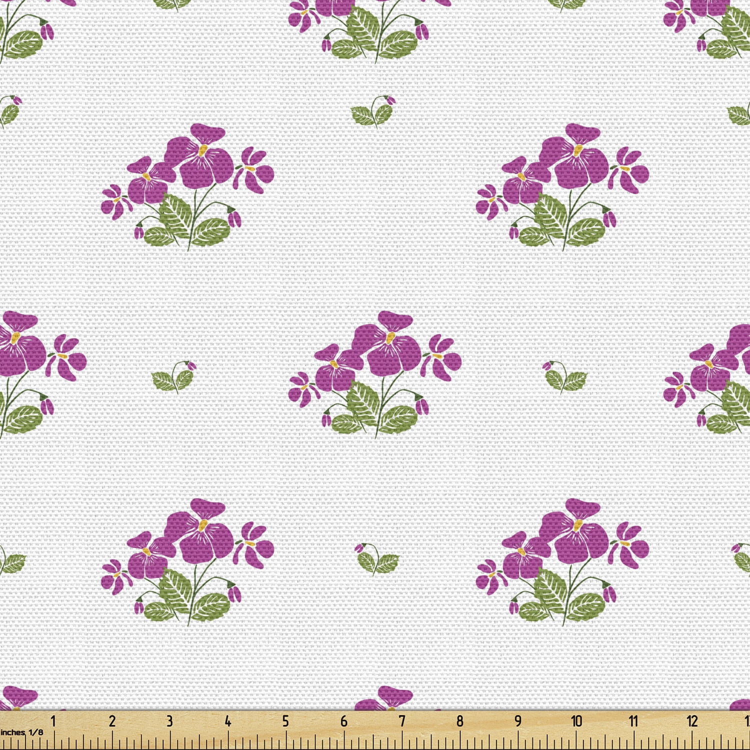 Floral Sofa Upholstery Fabric by the Yard, Botanical Spring Scene of ...