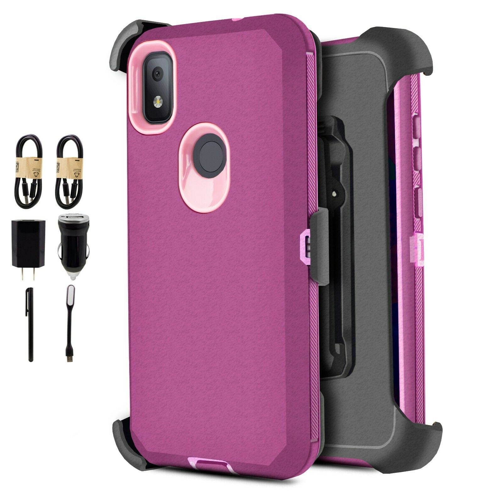 Value Pack ! for T-Mobile Revvl 4 Phone Case 360° Cover Clip Kickstand ...