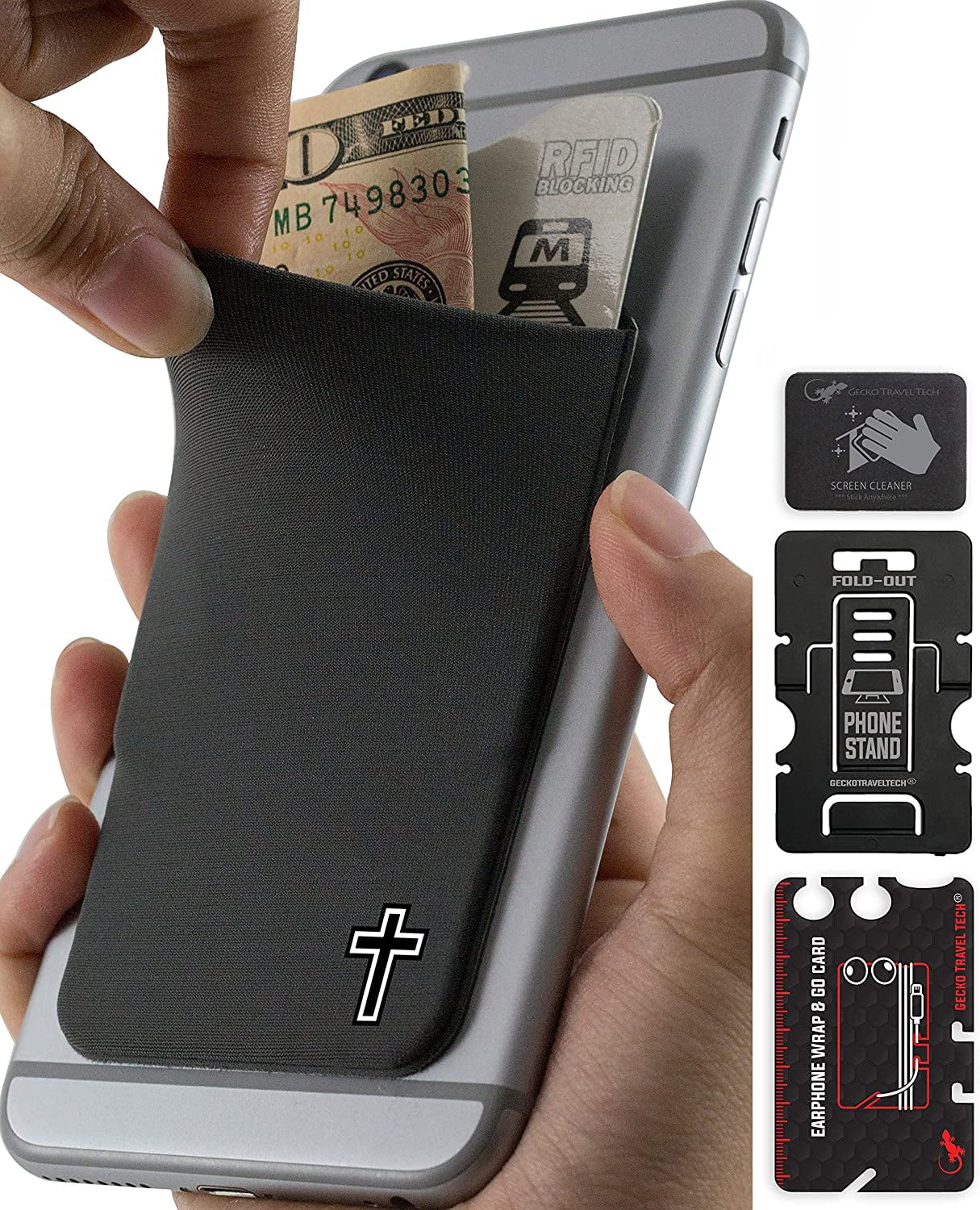 Phone Wallet in Cross Design - Catholic Cell Phone Card Holder ...