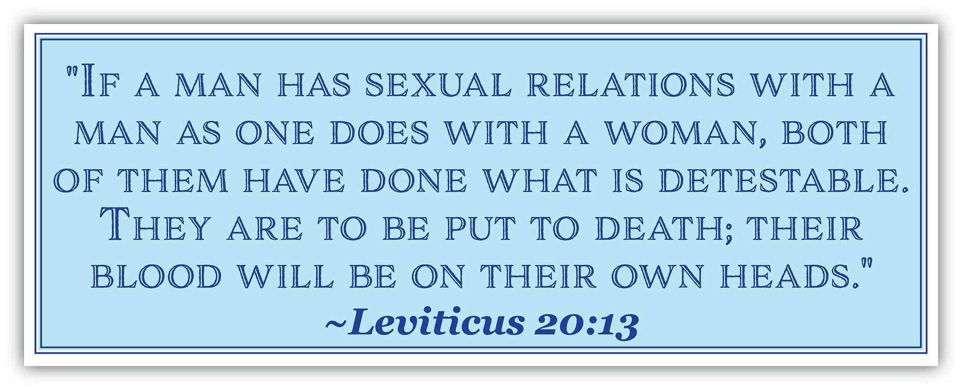 Leviticus 20 13
