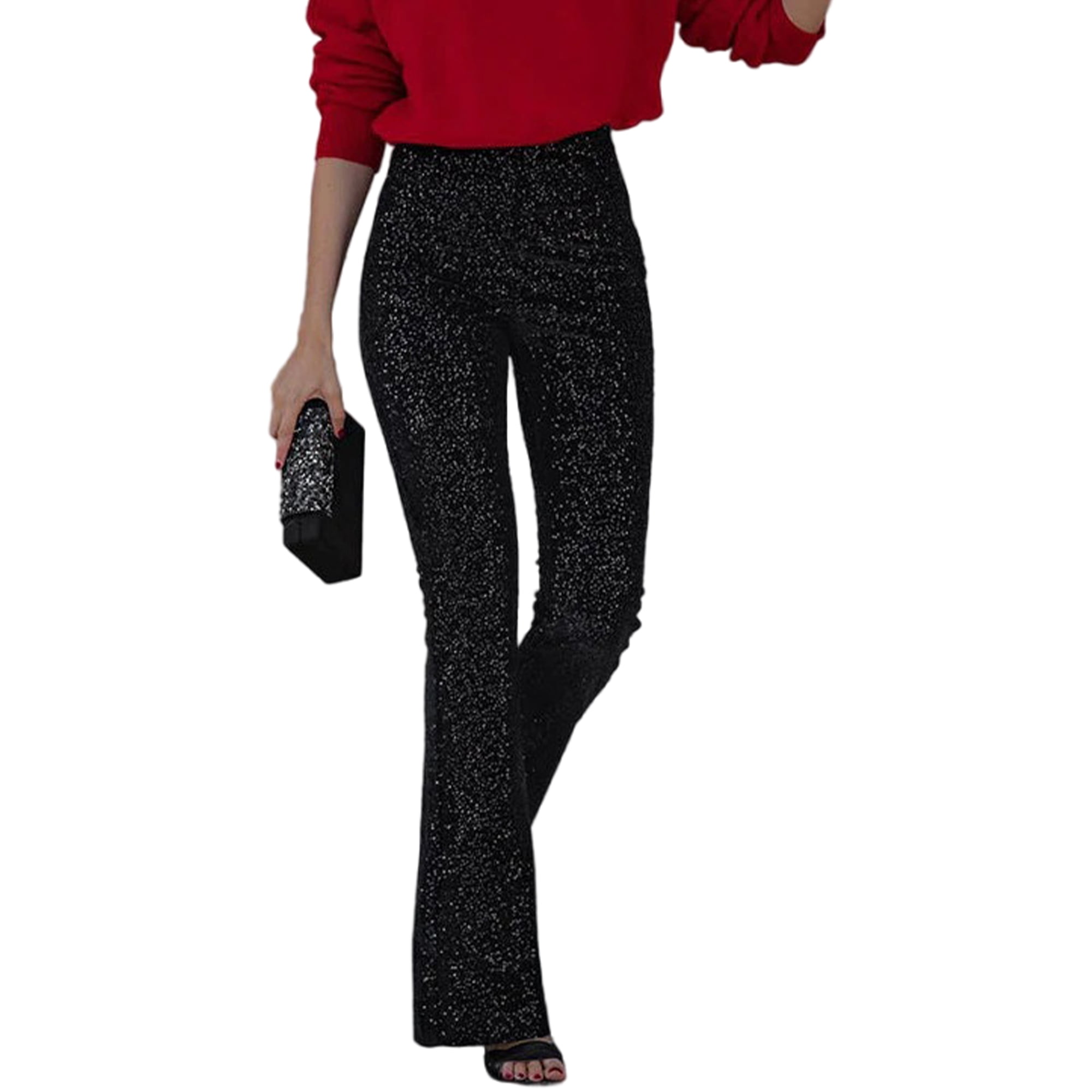 Click here for Sexy Dance Women Pants High Waist Sequined Flare W... prices