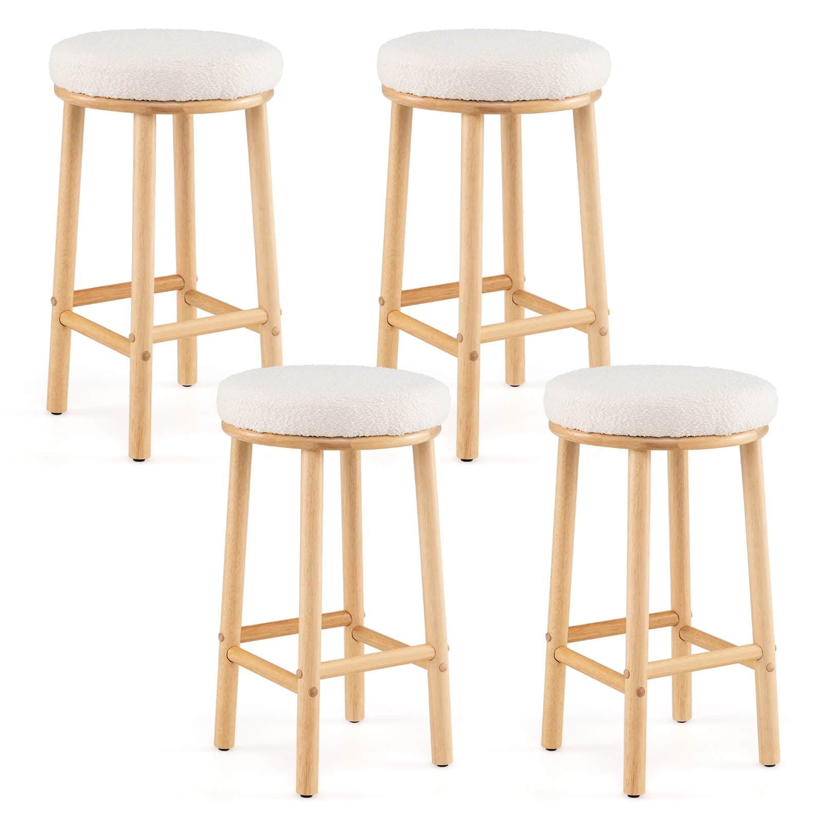 Click here for Costway 27 Bar Stools Set Of 4 Upholstered Barstoo... prices